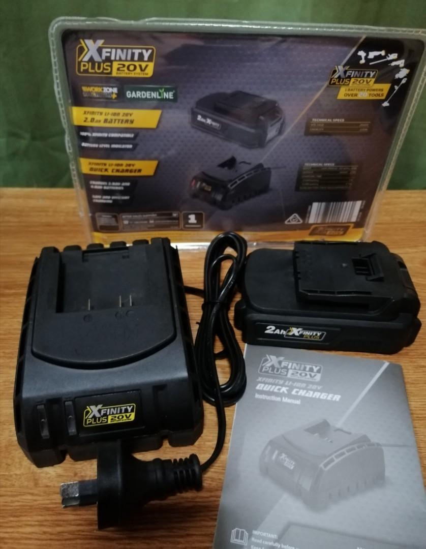 Genuine Brand New WORKZONE Heavy Duty Fast Charging Li Ion Battery ...