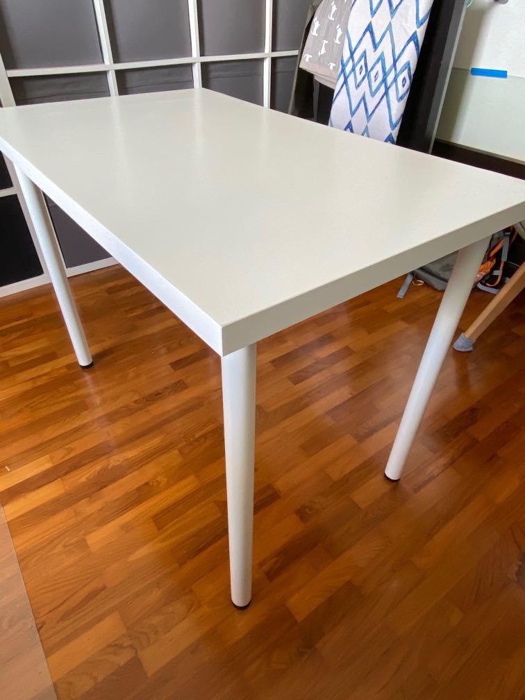 Ikea white table, Furniture & Home Living, Furniture, Tables & Sets on ...