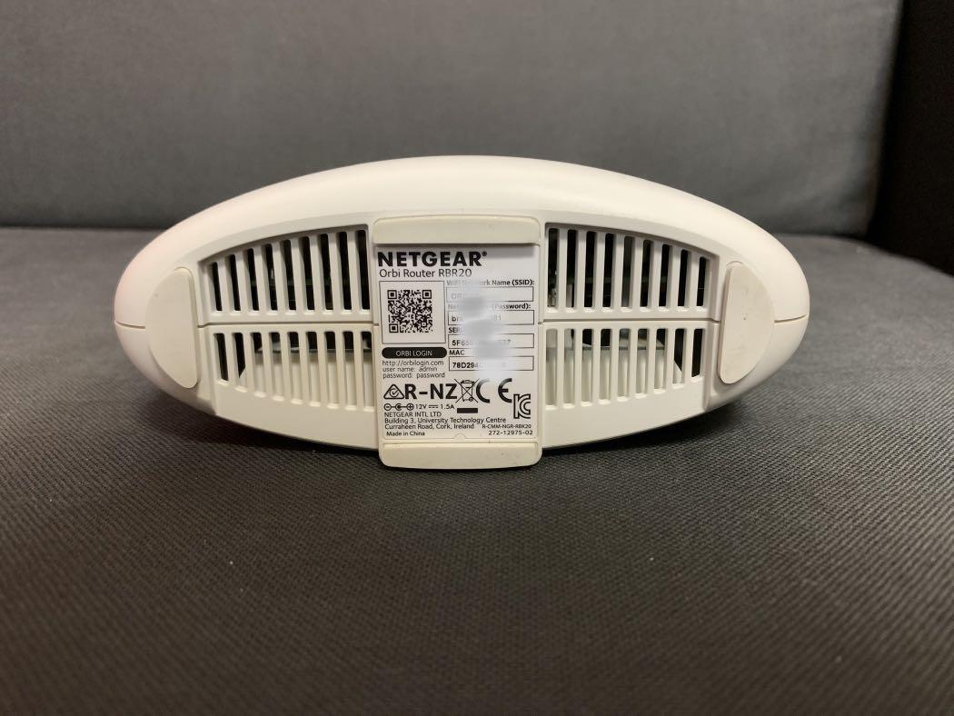 NETGEAR Orbi Mesh WiFi 路由器 Router 主機 (RBR20), 電腦＆科技, 電腦周邊及配件, Wifi及上網相關 ...