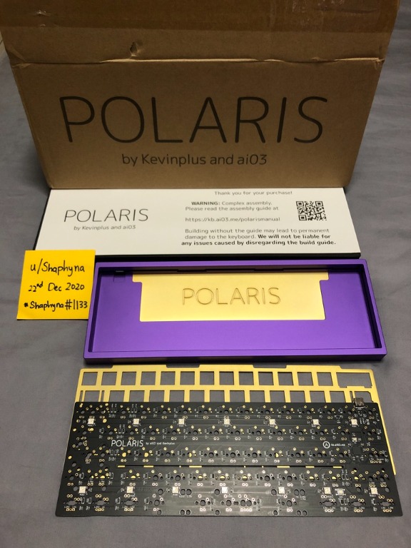 Purple Polaris 60% Custom Mechanical Keyboard, Computers & Tech, Parts ...