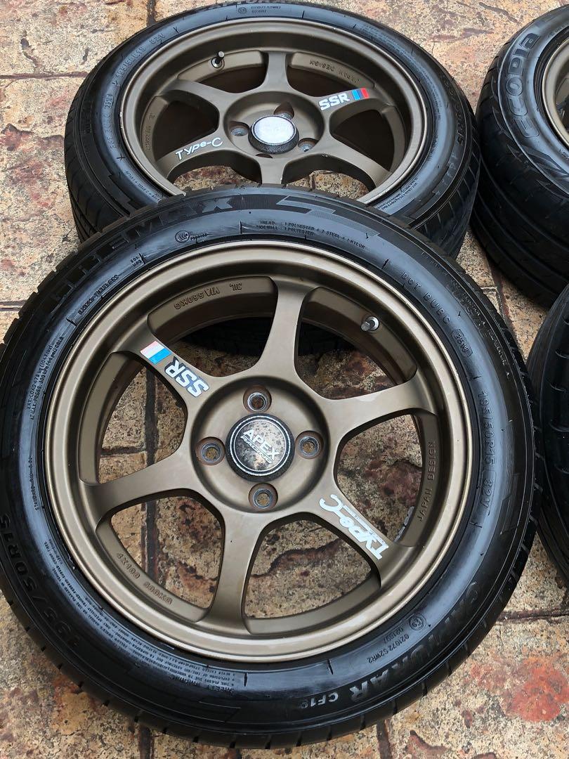 RIM SSR TYPE C 15 PCD100, Auto Accessories on Carousell