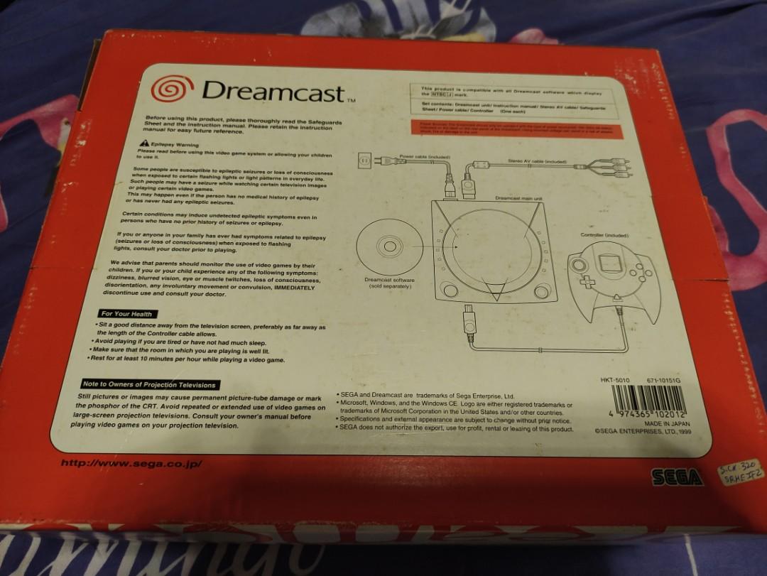 Sega Dreamcast console with box n manual, Video Gaming, Video Game ...