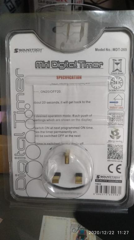 Soundtech Mini Digital Timer MDT-269, TV & Home Appliances, TV ...