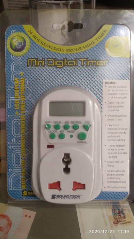 Soundtech Mini Digital Timer MDT-269, TV & Home Appliances, TV ...