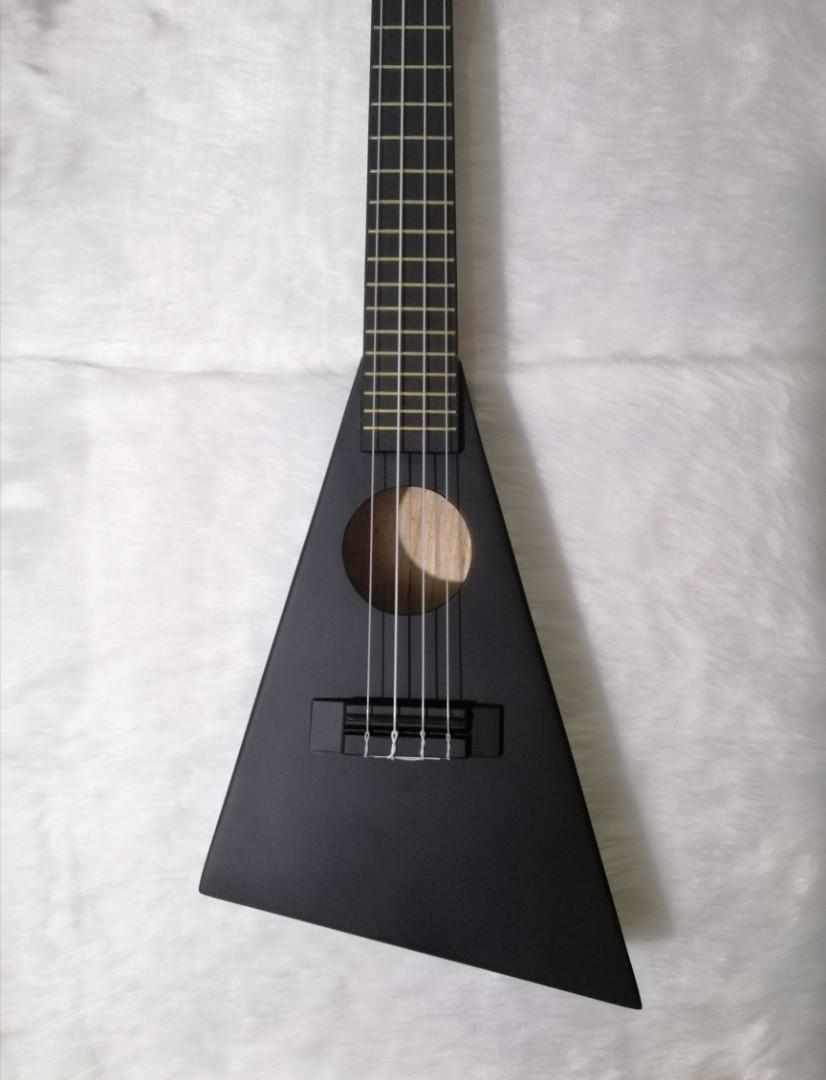 Triangular Concert Black Ukulele, Hobbies & Toys, Music & Media, CDs ...
