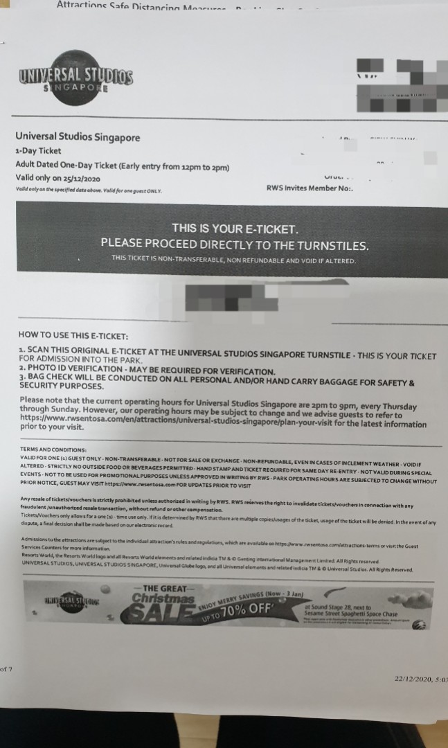 USS Sentosa ticket, Tickets & Vouchers, Local Attractions & Transport ...