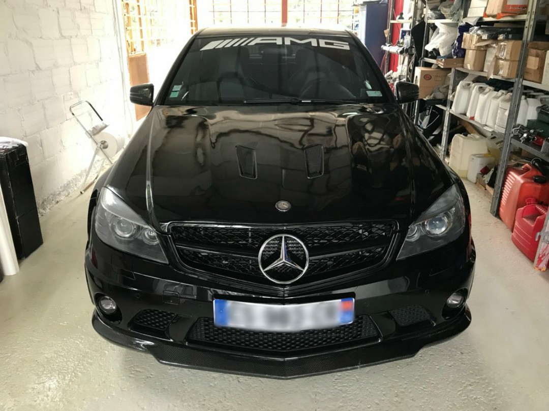 W204 Prefacelift AMG Bonnet Black Series Style (Aftermarket) for C180 ...