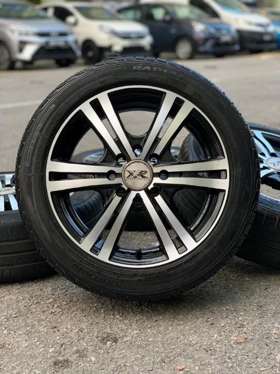 Xxr 14 inch sport rim Kelisa tyre 70%, Auto Accessories on Carousell
