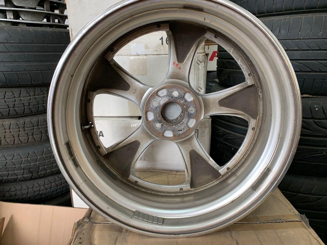 18” original WORKS sport rims . Made in Japan, Car Accessories, Tyres ...