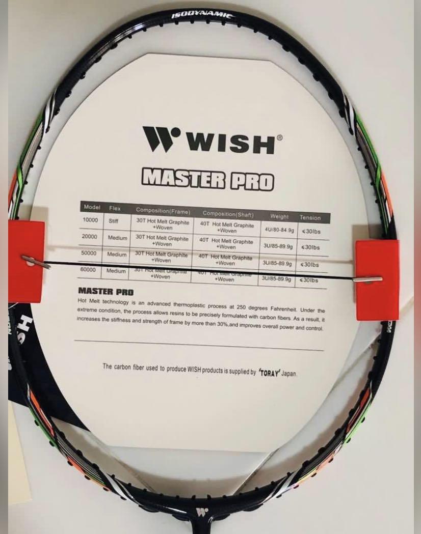 Badminton racket - wish master pro 5000, Sports Equipment, Sports ...