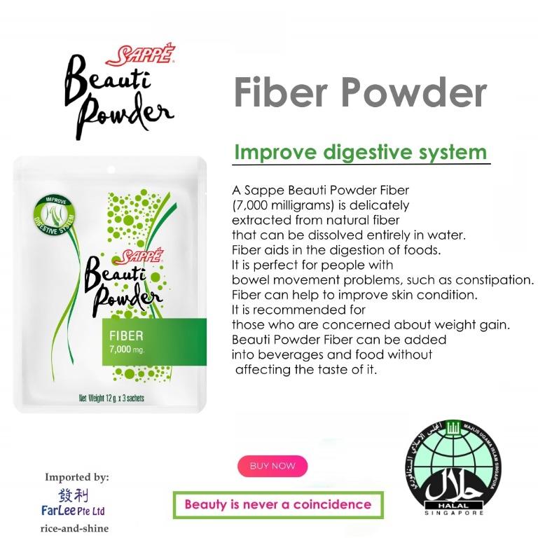 [Carton] Sappe Beauti Powder Fibre, Health & Nutrition, Health ...