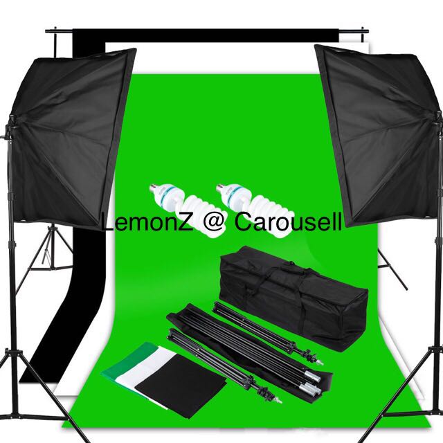 Complete Basic Video Studio Lighting Equipment Set (Chroma Key Studio ...
