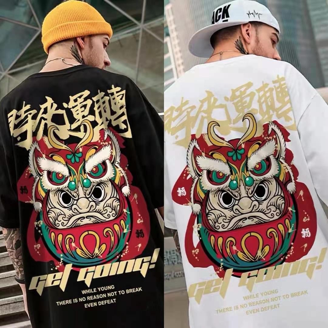 Daruma Japanese Graphics Oversize T Shirt Men S Fashion Tops And Sets Tshirts And Polo Shirts On