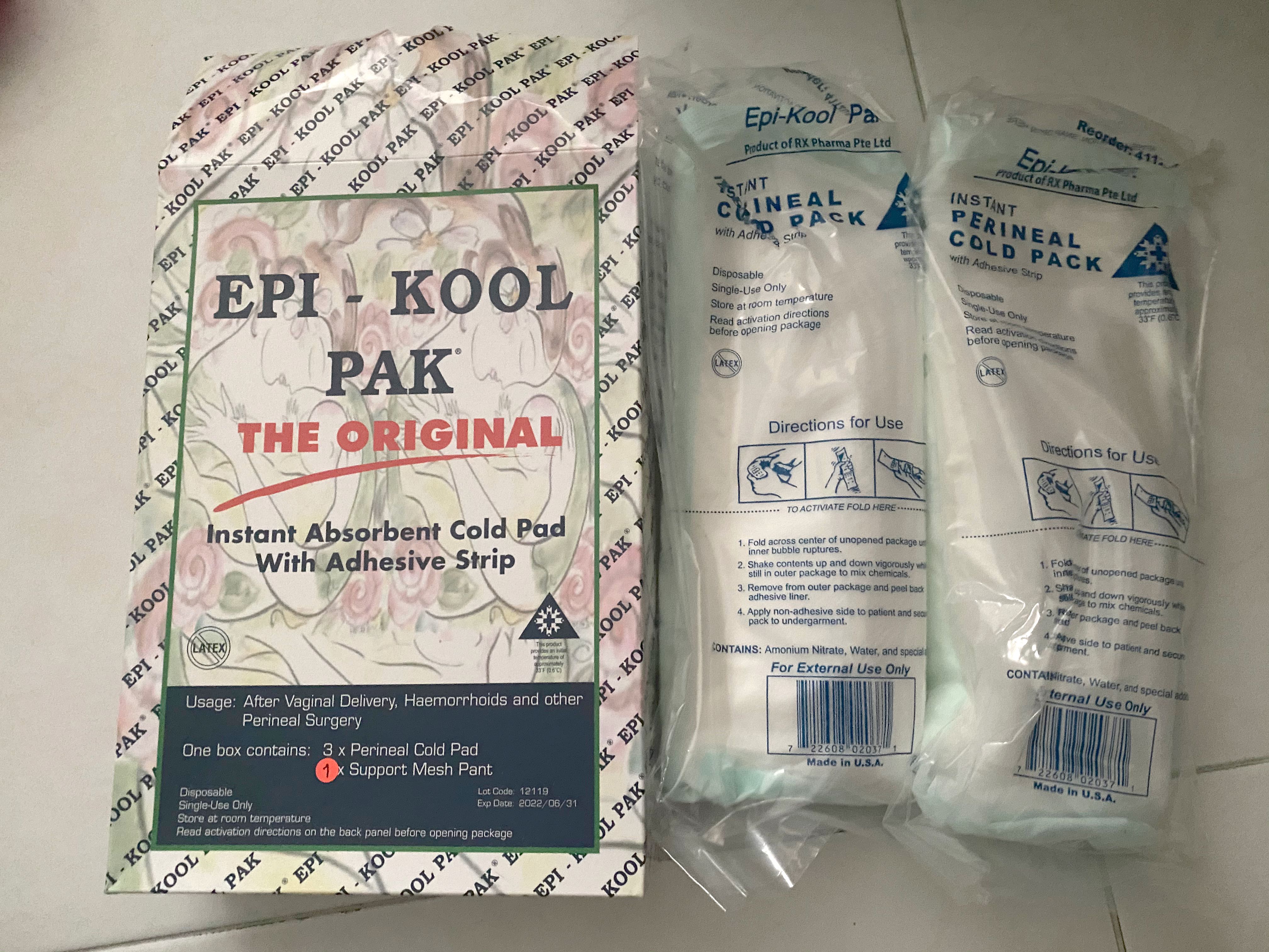 Epi kool pak (perineal cold pad), Babies & Kids, Maternity Care on ...