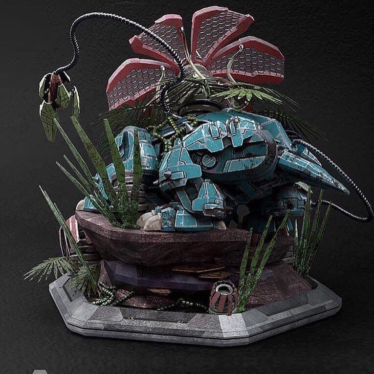 [Overseas Stock] Frame Wars Studio Mecha Venusaur -Pokemon gk resin ...