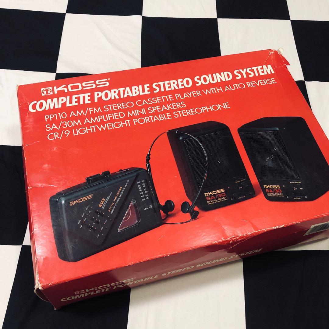 Koss PP110 Walkman Cassette Player with Mini Speakers, Hobbies & Toys ...