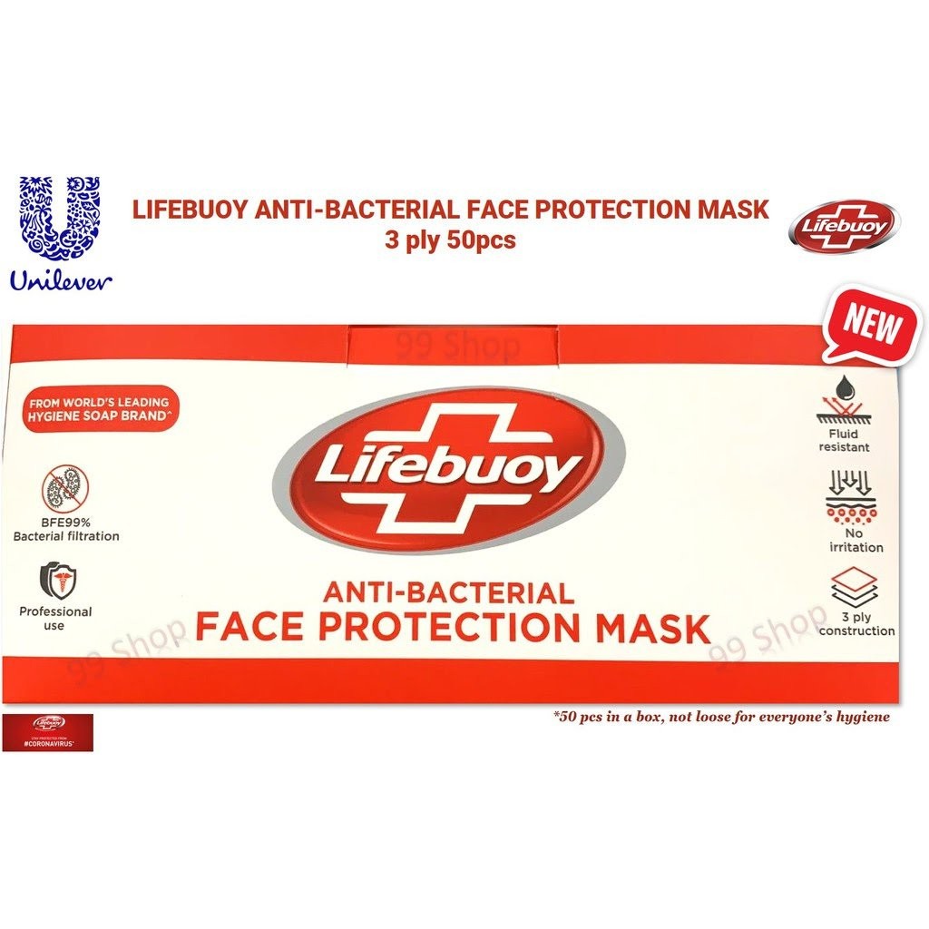 Lifebuoy 3 PLY mask, Health & Nutrition, Face Masks & Face Shields on ...