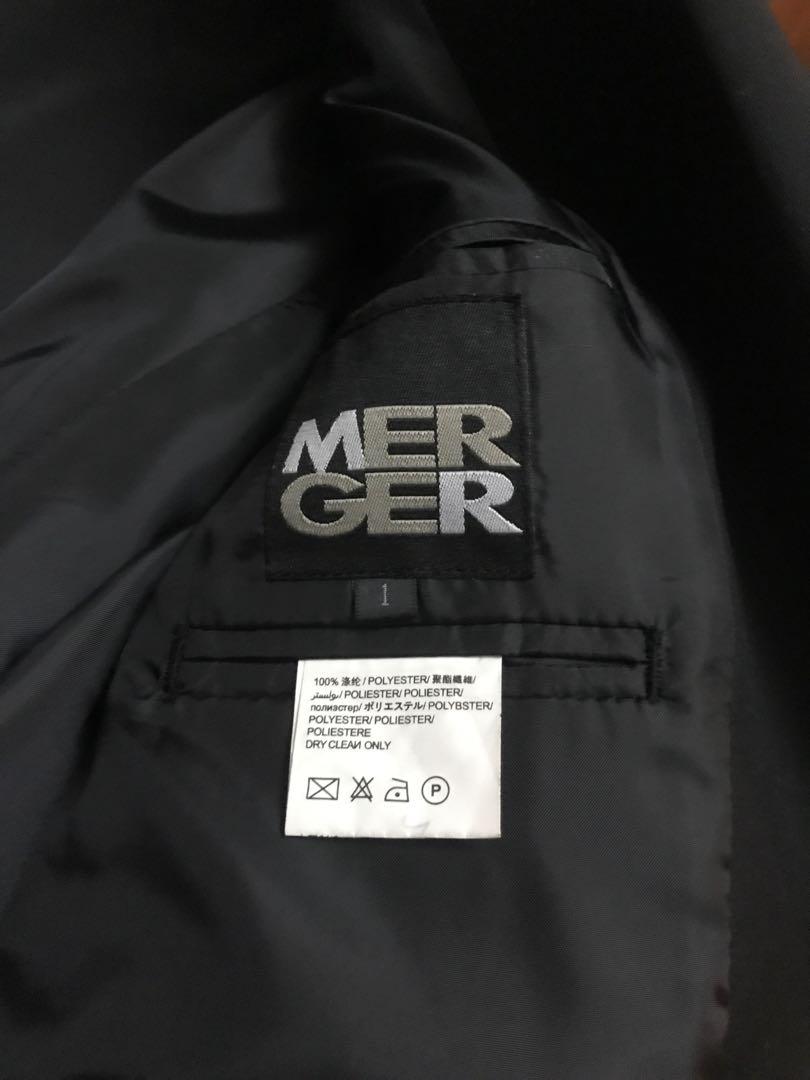 MERGER Tuxedo Coat Suit Size 1, Men's Fashion, Tops & Sets, Formal ...