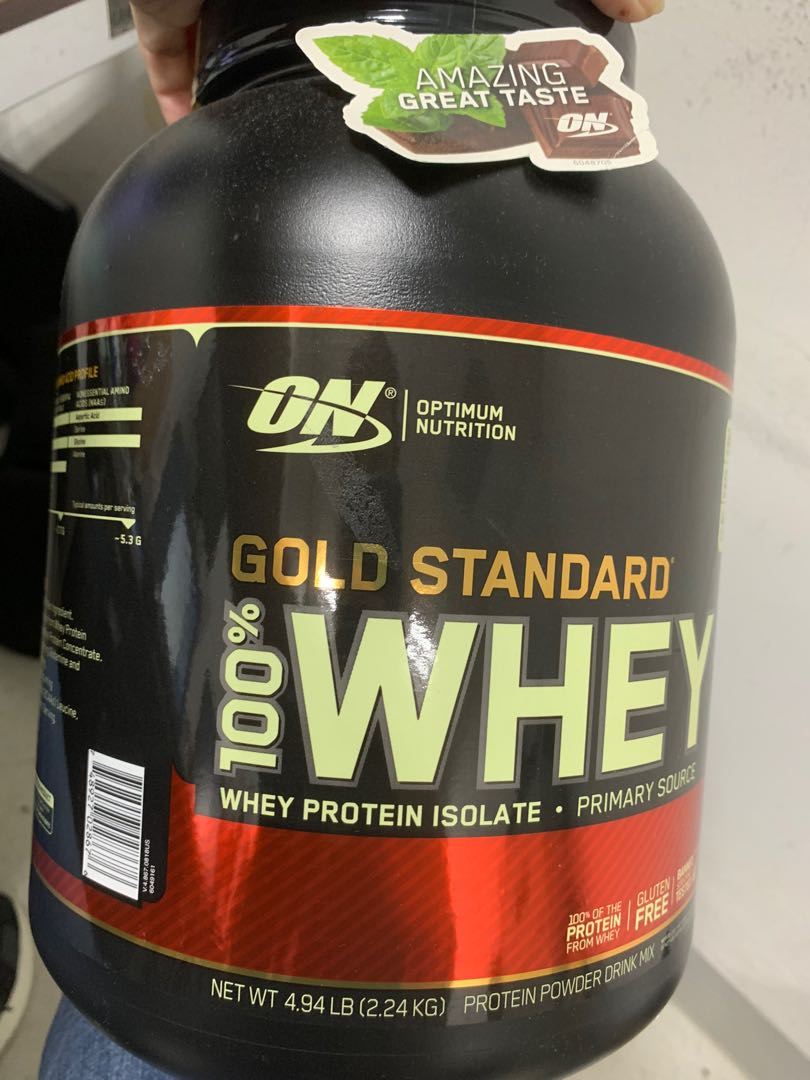 ON Whey Protein -Choc Mint, Health & Nutrition, Health Supplements ...