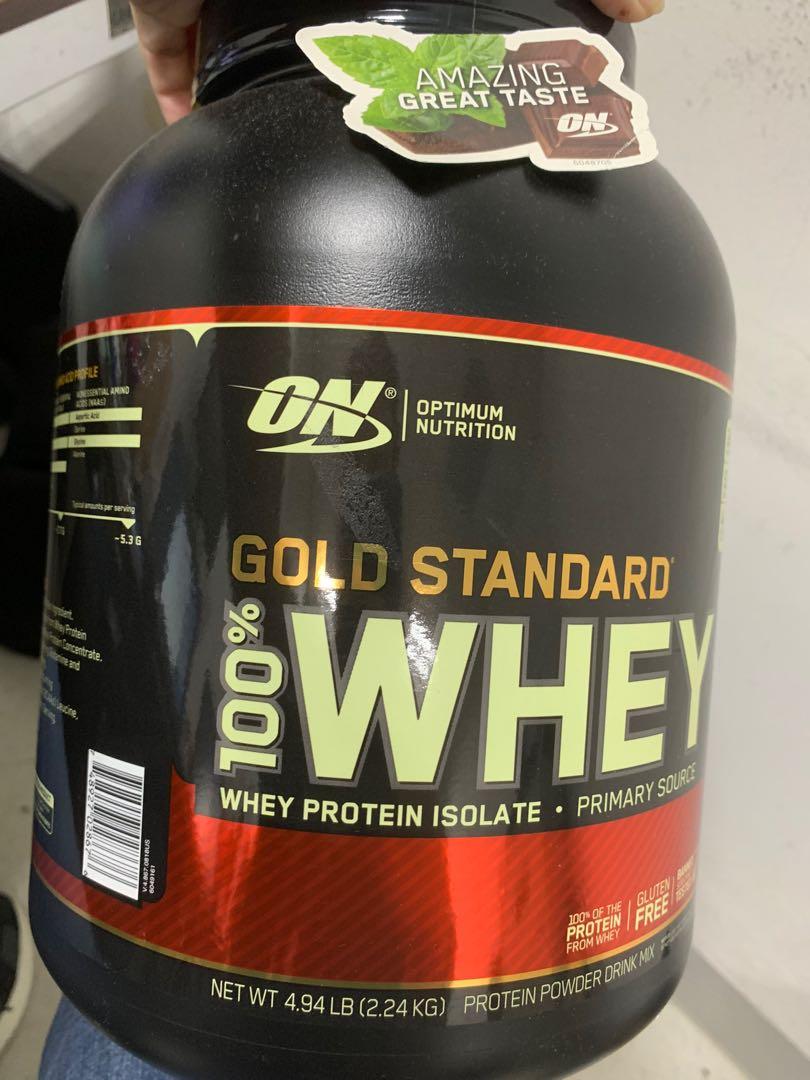 ON Whey Protein -Choc Mint, Health & Nutrition, Health Supplements ...