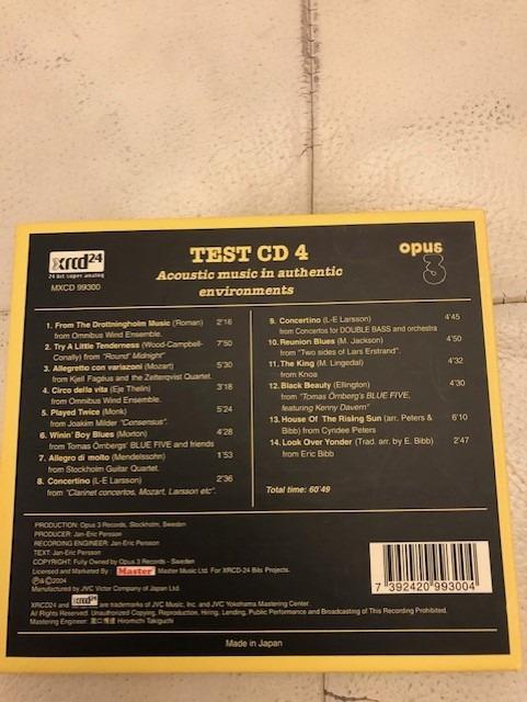 OPUS 3 Test CD 4 xrcd 24 Depth of image-Timbre-Dynamics @2004 JVC ...