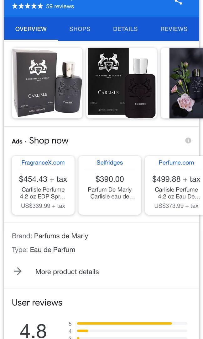 Parfums de marly Carlisle pdm , Beauty & Personal Care, Fragrance ...