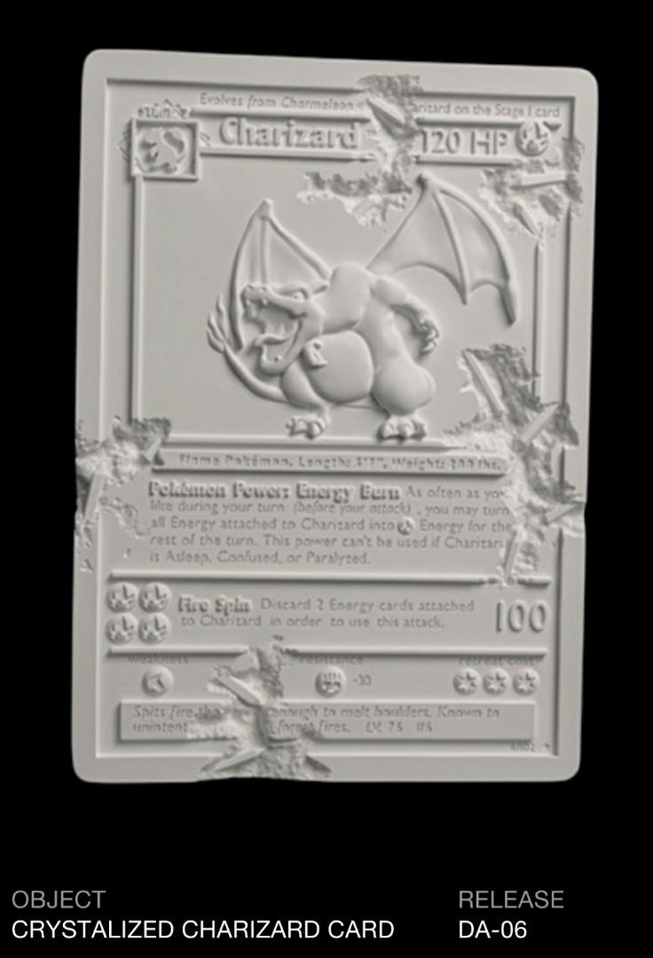 Pokemon Crystalized charizard card by daniel arsham, Hobbies & Toys ...