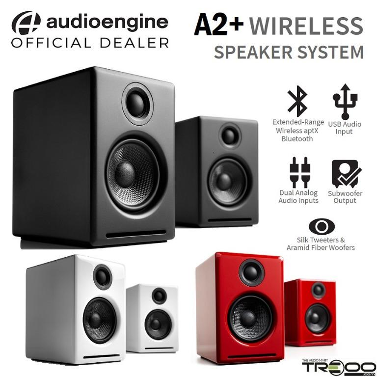 [Official] Audioengine A2+ Wireless aptX Bluetooth 5.0 Stereo Desktop Bookshelf Speakers, Audio ...