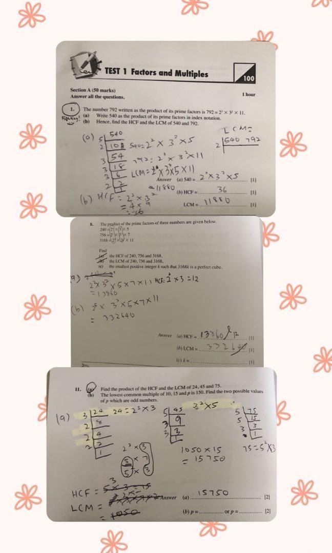 Secondary 1 Math topical test papers, Hobbies & Toys, Books & Magazines ...
