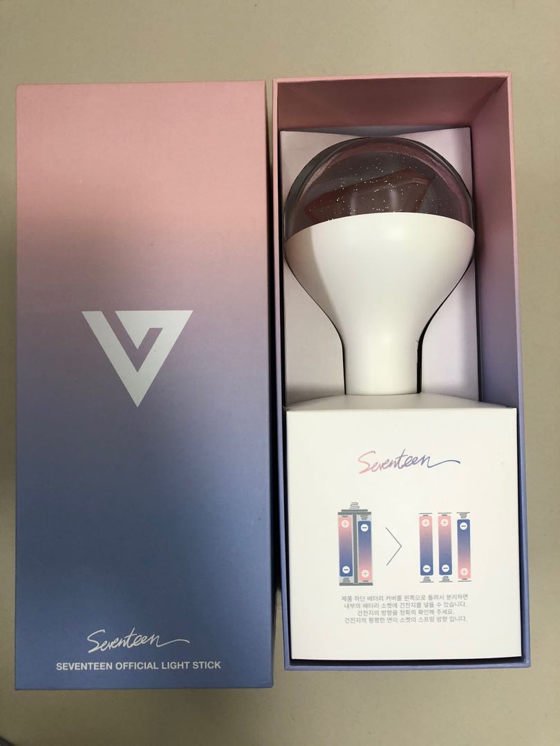 seventeen official lightstick carat bong version 1, Hobbies & Toys ...