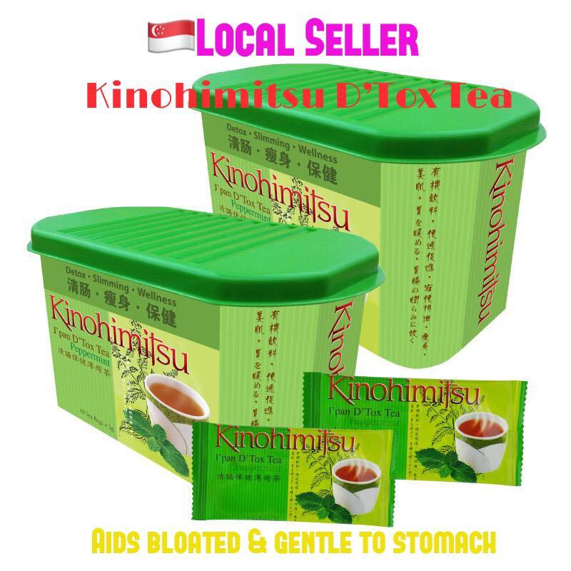 SG Ready Stock! Kinohimitsu D’tox tea Peppermint 60’s per box, Health ...