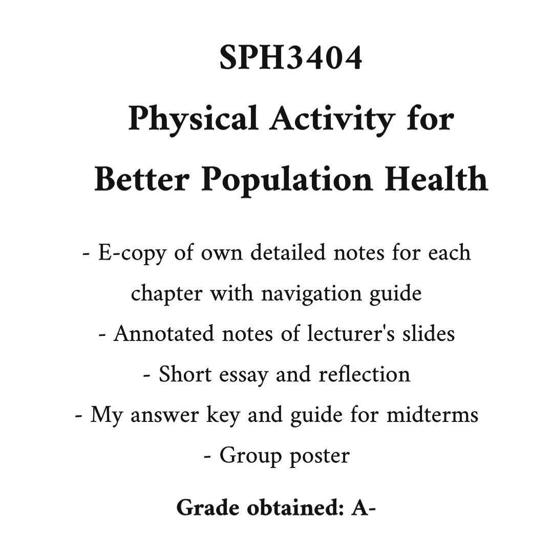 SPH3404 Physical Activity For Better Population Health Computers sph3404-physical-activity-for-better-population-health-computers