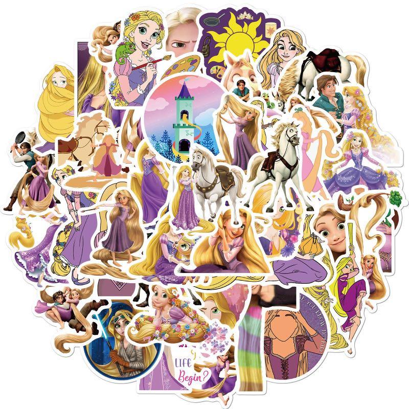 (Stickers) 50pc Tangled Rapunzel Disney Stories American Animated Film ...