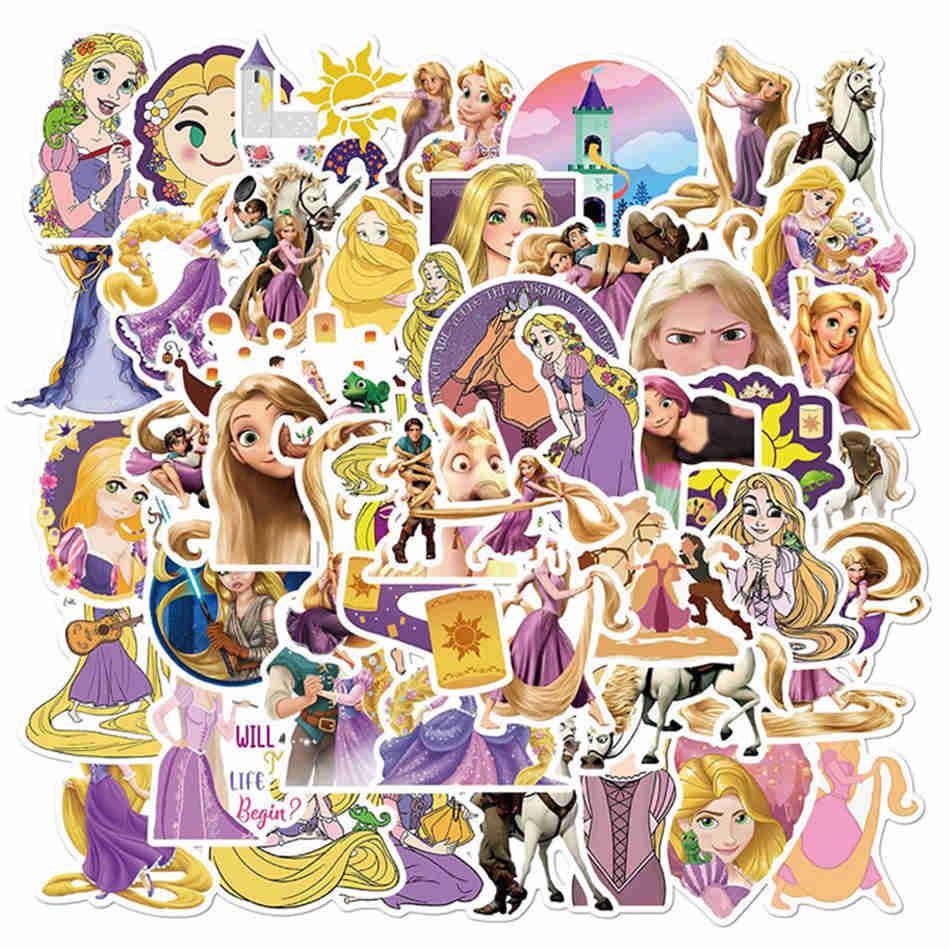 (Stickers) 50pc Tangled Rapunzel Disney Stories American Animated Film ...