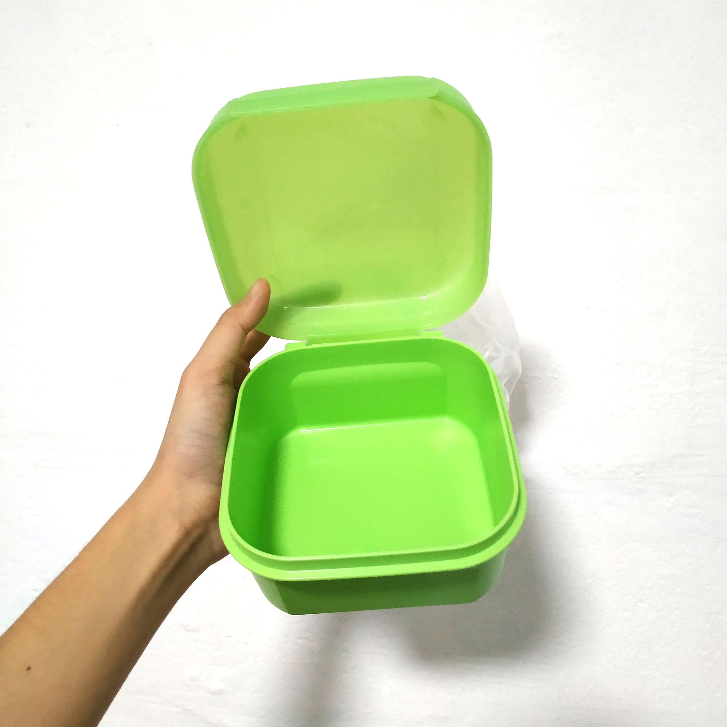 Tupperware 450 ml Mini Signature Line Square Box Container Treat Keeper ...