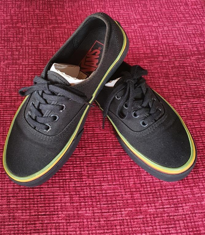 VANS AUTHENTIC BLACK RASTA, Women's Fashion, Footwear, Sneakers on ...
