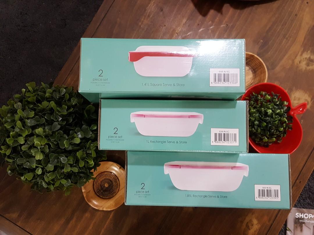 Corelle Snapware, 3 sets available (1.85L, 1.41L or 1L), Furniture ...