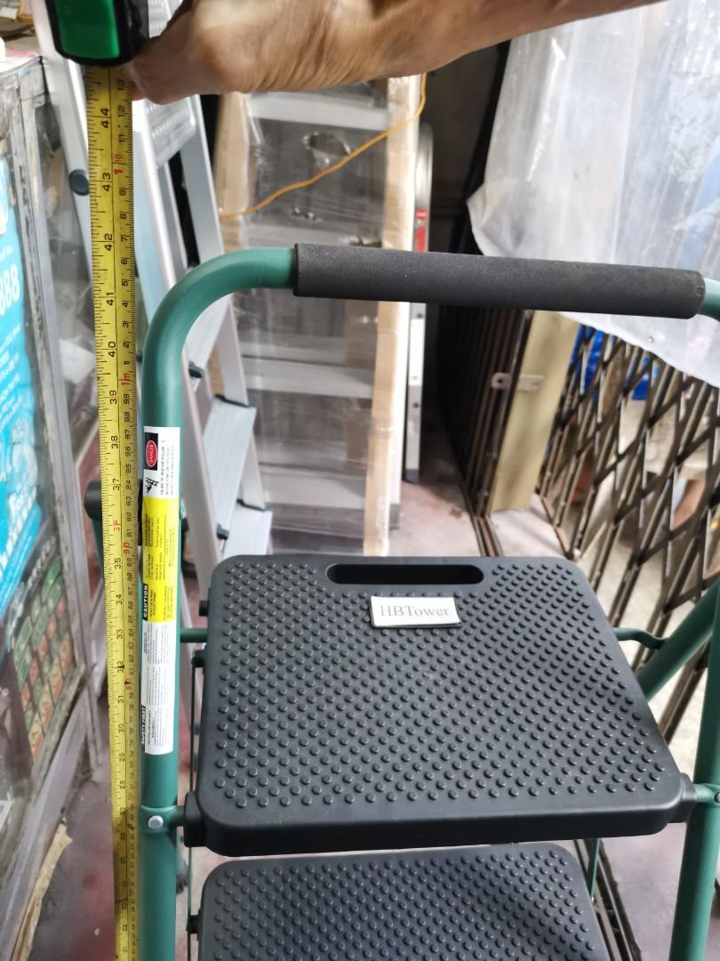 HB tower 3 step folding ladder, Furniture & Home Living, Home ...