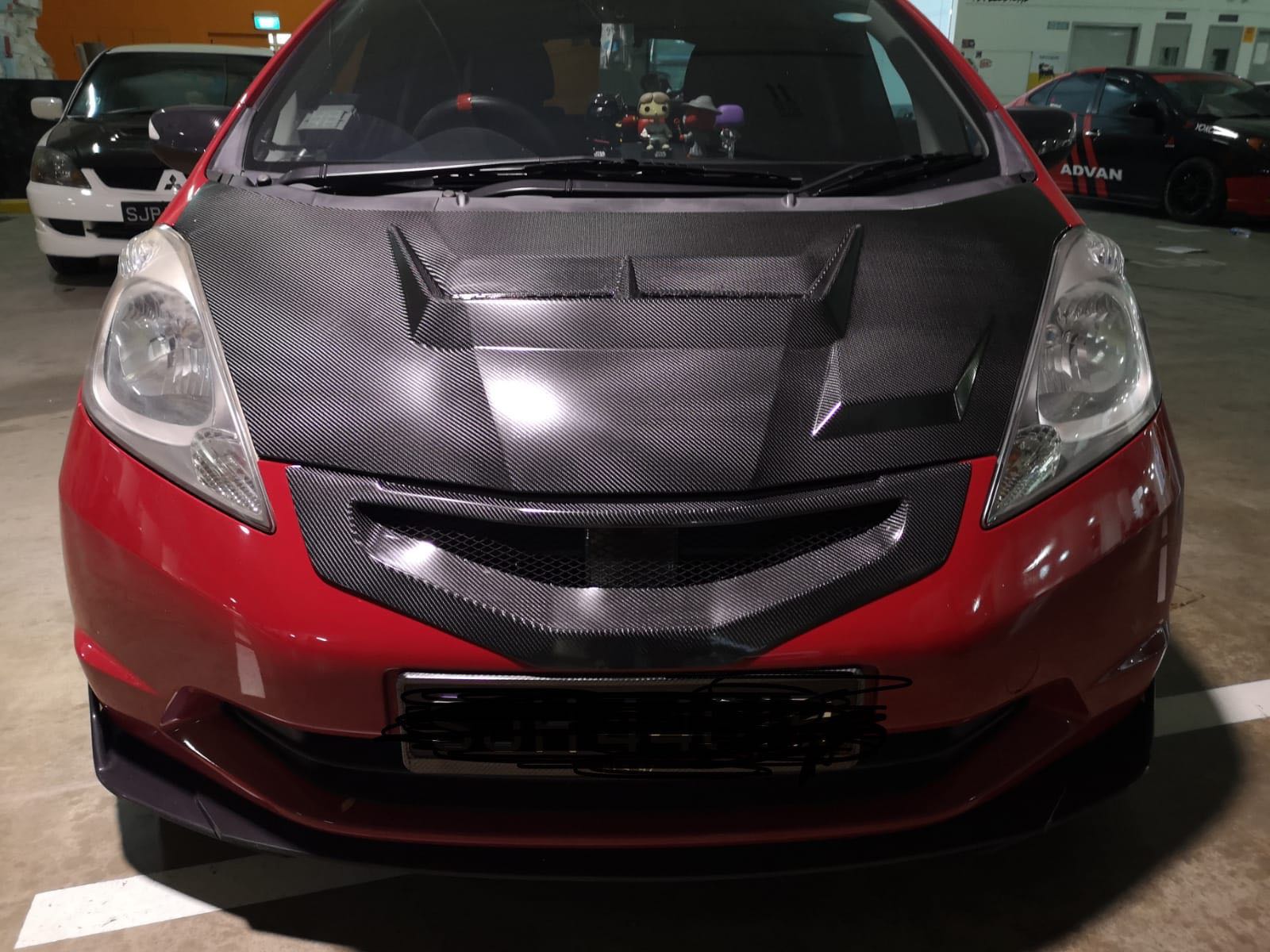 Honda Fit GE6 Carbon Fibre Wrap Bonnet, Car Accessories, Accessories on ...