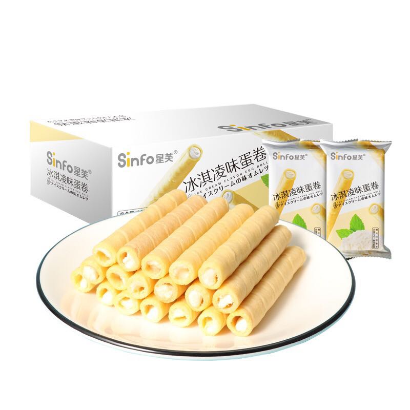 Ice cream waffle roll, Food & Drinks, Chilled & Frozen Food on Carousell