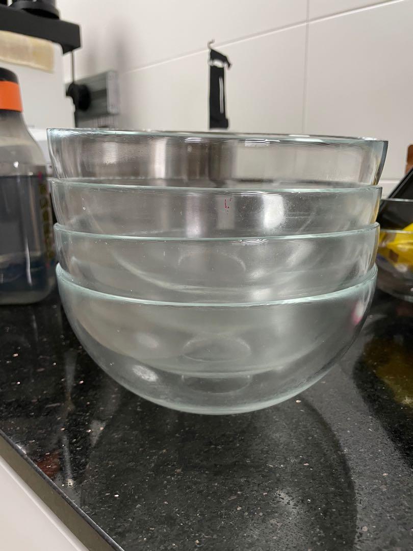 IKEA glass bowls (diameter 20cm), Furniture & Home Living, Kitchenware ...