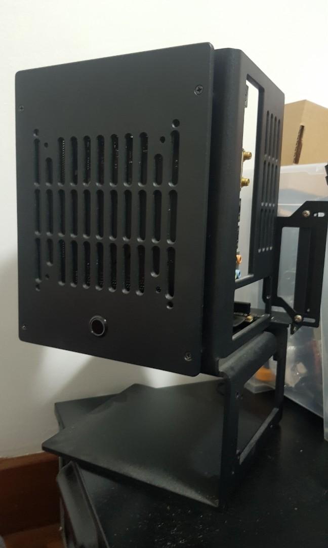 Itx Case open air case with Vertical mounts for GPU, Computers & Tech ...