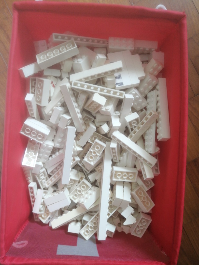 Lego white bricks, Hobbies & Toys, Toys & Games on Carousell