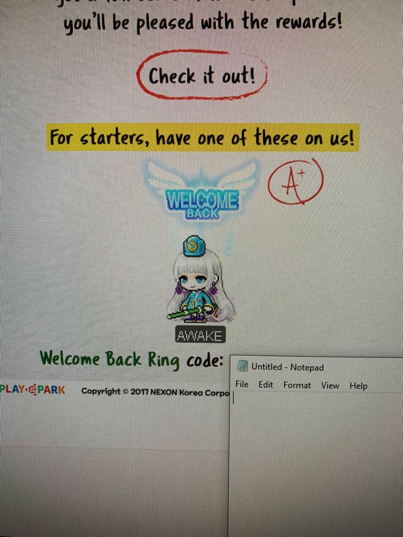 Maplestory Welcome Back Ring, Toys & Games, Video Gaming, In-Game ...