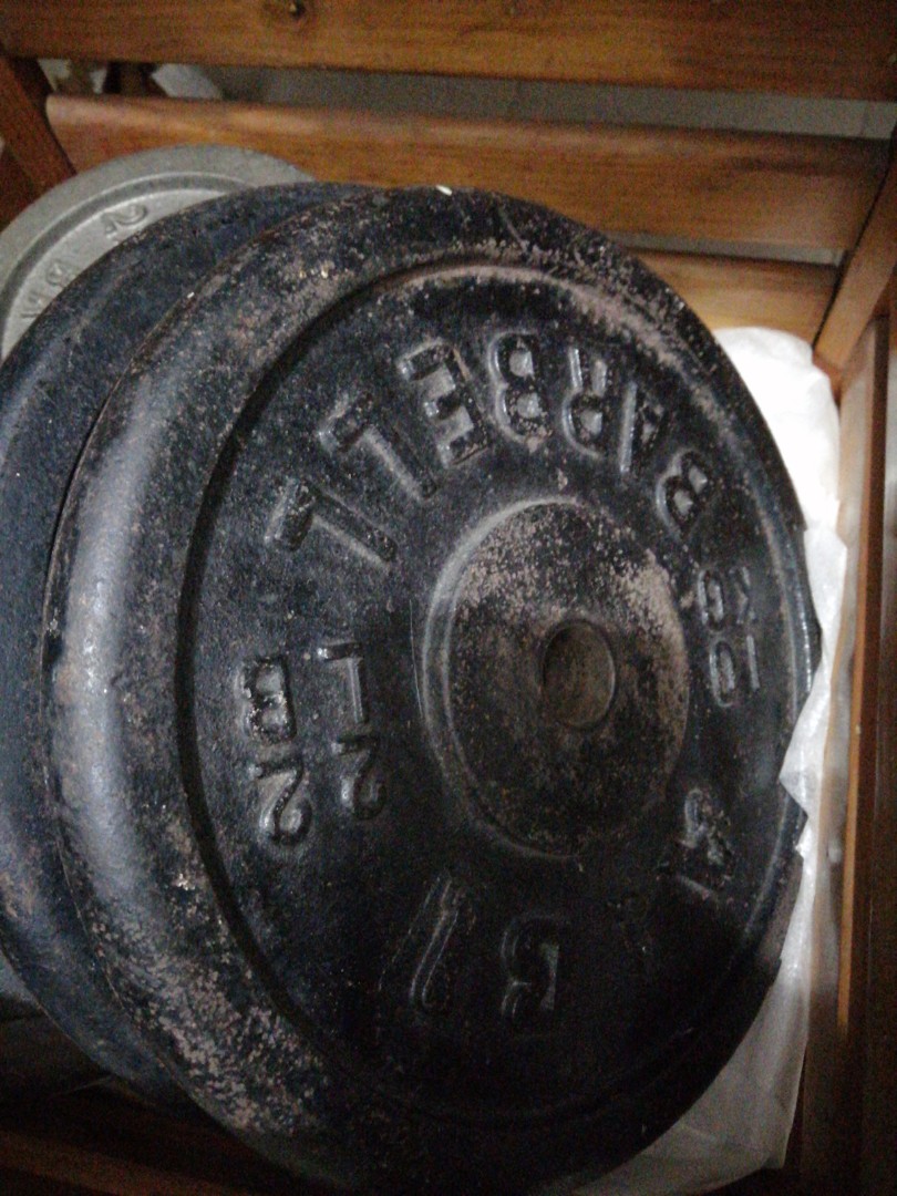 Metal dumb bell plates - 10kg, Sports Equipment, Exercise & Fitness ...