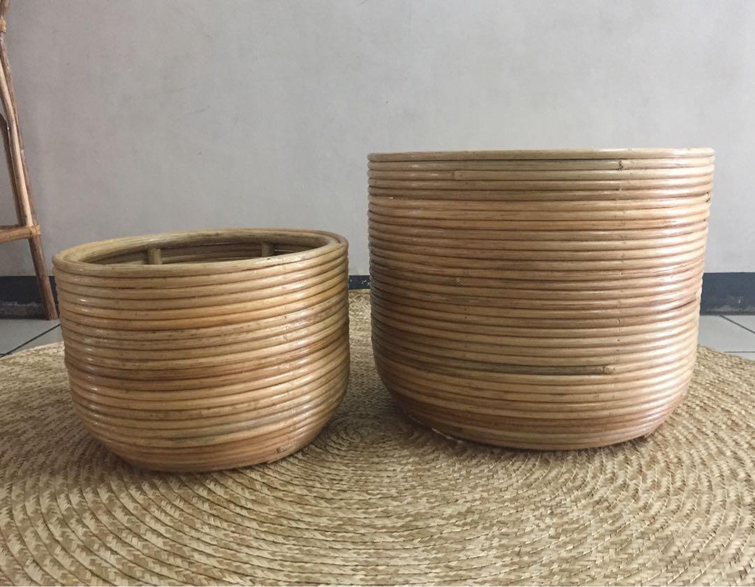 Native Rattan Planter Pure Rattan Plant Basket Big Planter Big Basket ...