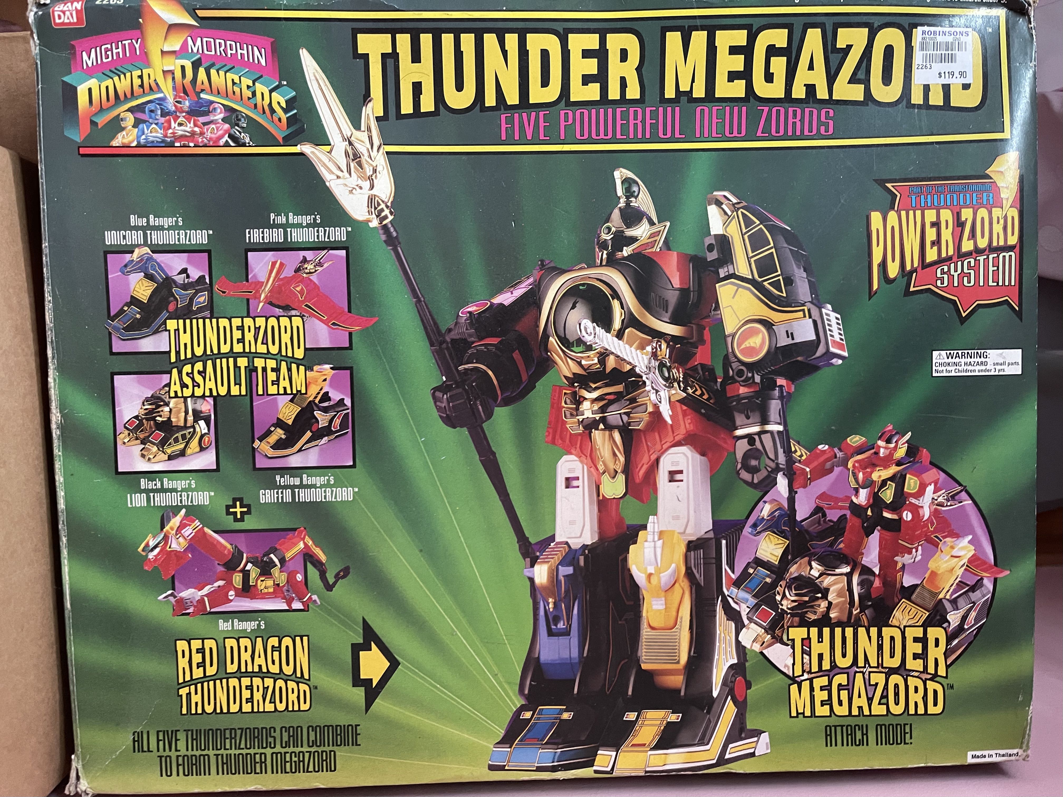Power Rangers Thunderzord Bandai (Thunder Assault Team & Red Dragon ...