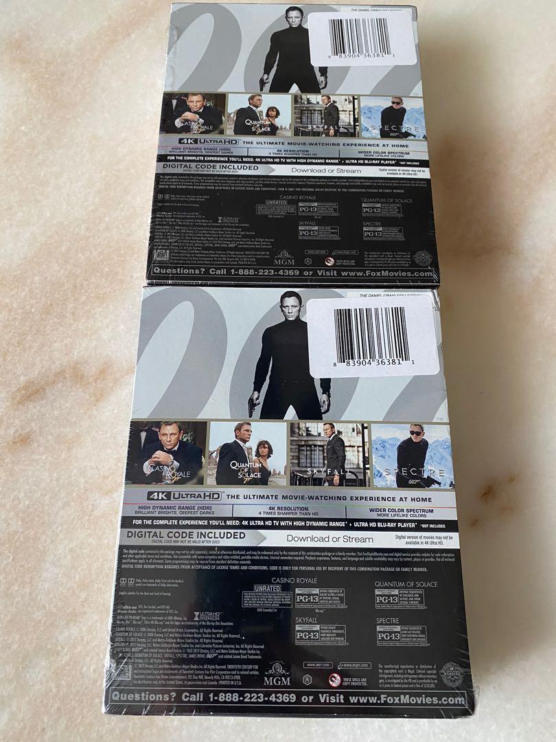 The Daniel Craig Collection (4K Ultra HD + Blu Ray + Digital Code ...