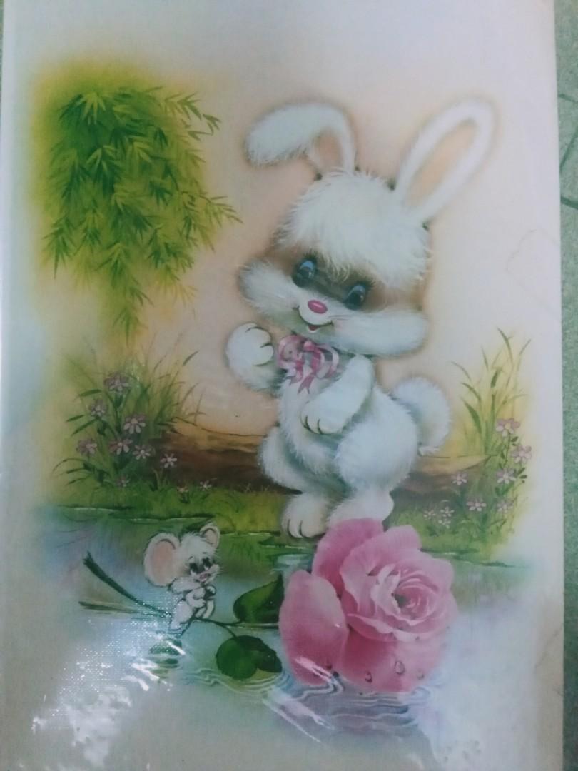 Vintage 80's/90's Cute Rabbit Cartoon Design 3R Photo Album., Hobbies ...