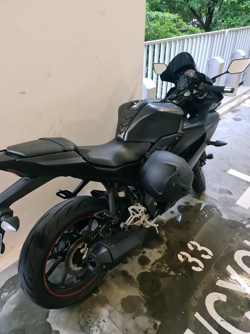 Yamaha R15 V3 (Black Matte W/ Red Strip Rim), Motorcycles, Motorcycles ...